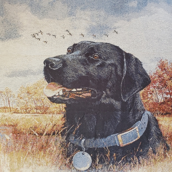 Larry Chandler | Bedding | Vintage Larry Chandler Black Lab Hunting Dog ...